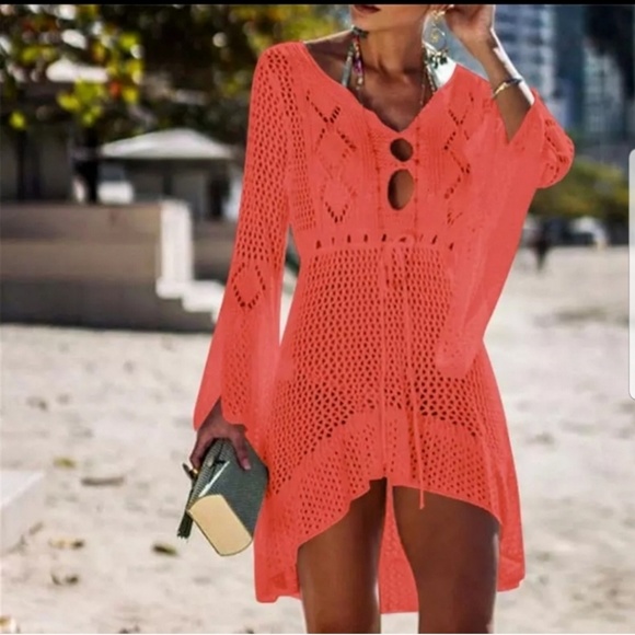 AnkarasBest | Swim | High Quality Crochet Knitted Beach Dress Red ...